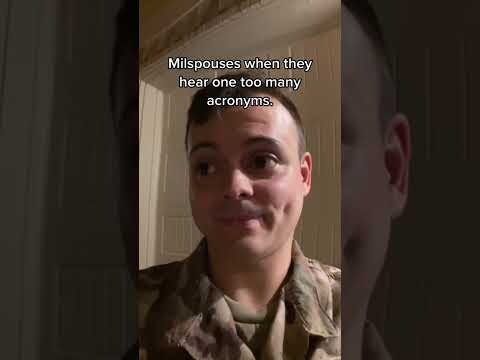 Milspouses do not like acronyms #military #veteran