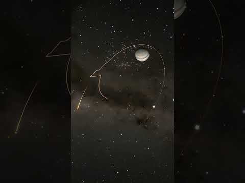 How Jupiter deforms and then destroys moon orbiting on a highly eccentric orbit. #shorts #space