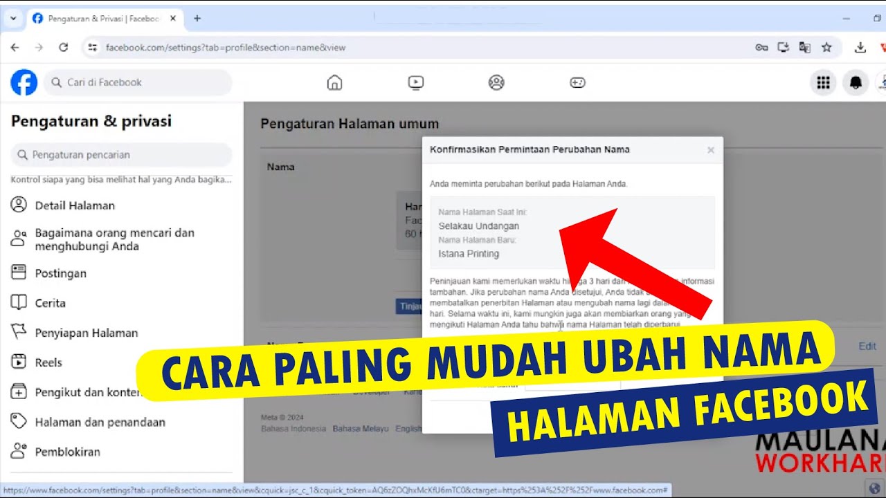 Cara Ubah Nama Halaman Facebook Pakai Laptop/Komputer dengan Mudah!