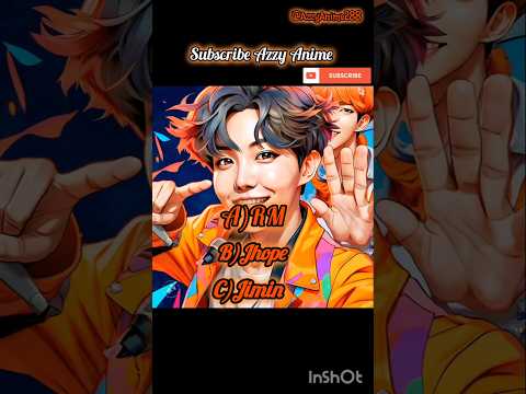 Guess the BTS member from a cartoon character ππ|BTS shorts|bts quiz #AzzyAnime288#bts#shorts#army