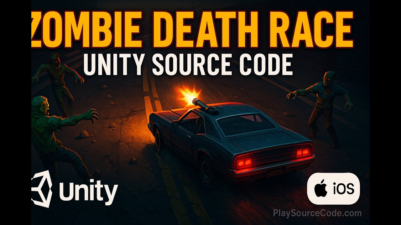 Zombie Death Race – Unity Source Code | Car vs Zombies Shooter (Android + iOS at Playsourcecode.com