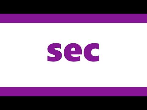 Sec Meaning | Definition of Sec