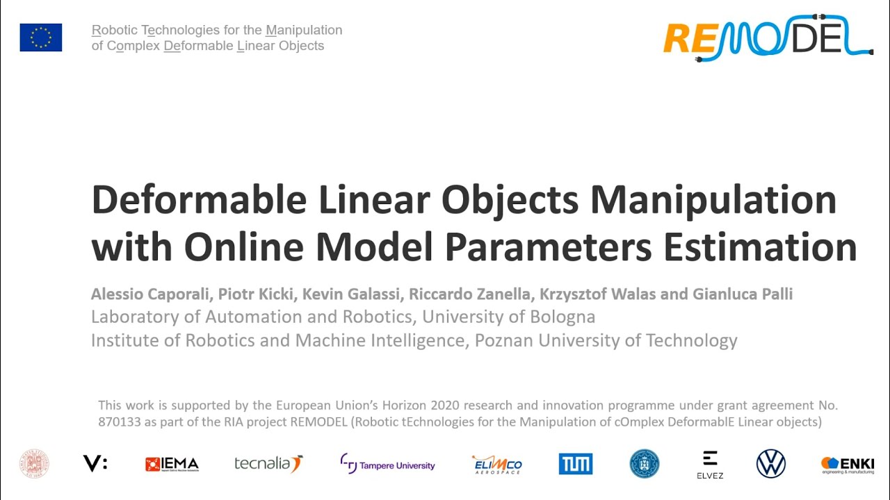 Deformable Linear Objects Manipulation with Online Model Parameters Estimation
