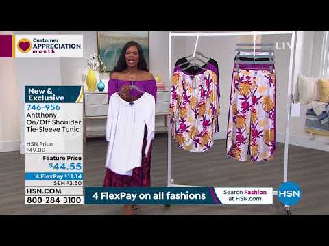 Antthony On/Off Shoulder TieSleeve Tunic