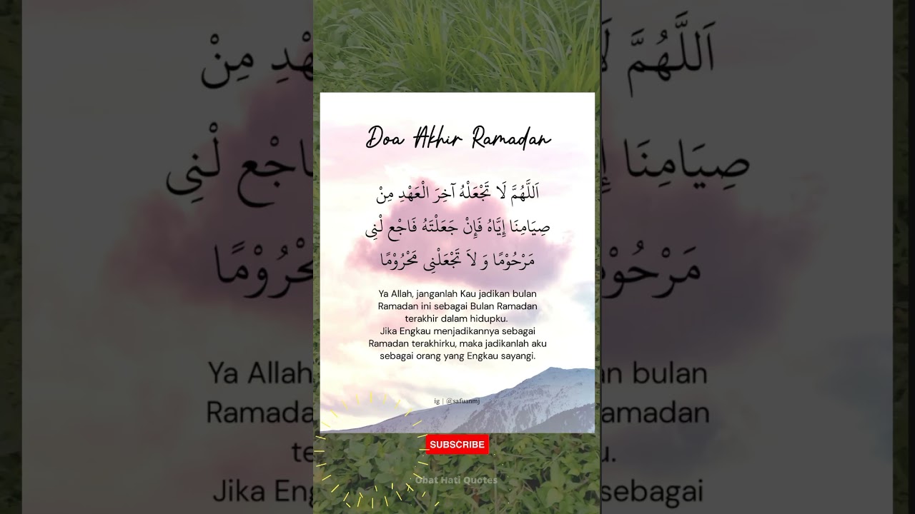 Doa Akhir Ramadhan