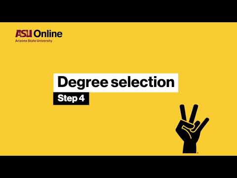 How to apply to ASU Online graduate school - Step 4: Degree selection