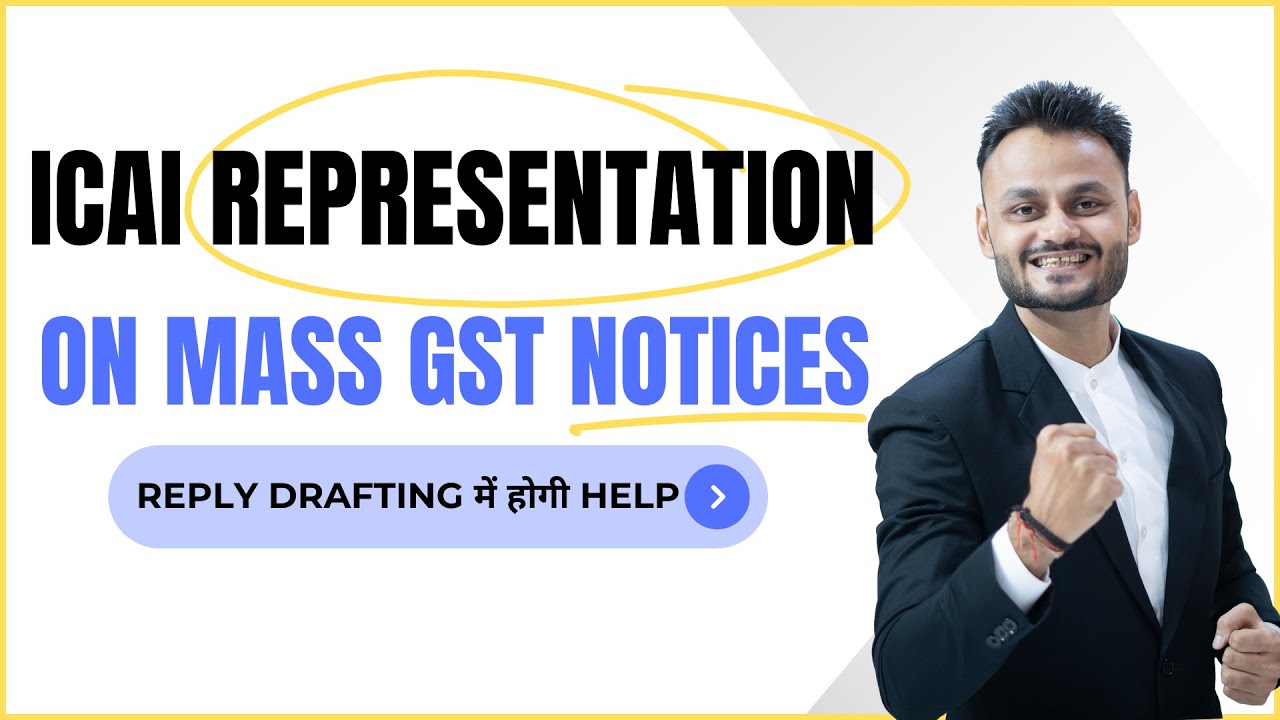 ICAI representation on mass GST Notices ft @skillvivekawasthi
