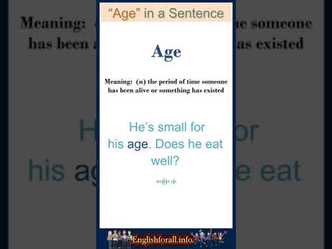 Age meaning | Age in a Sentence | Most common words in English #shorts