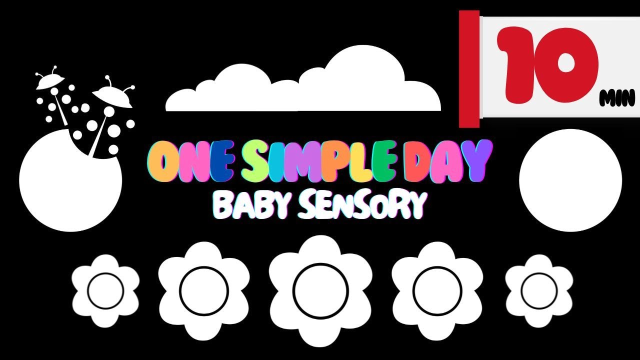 Baby Sensory - Black White Animation - One Simple Day - Infant Visual Stimulation