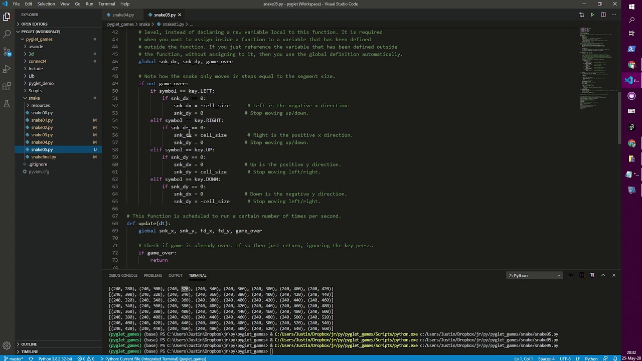 Python Pyglet Snake 6