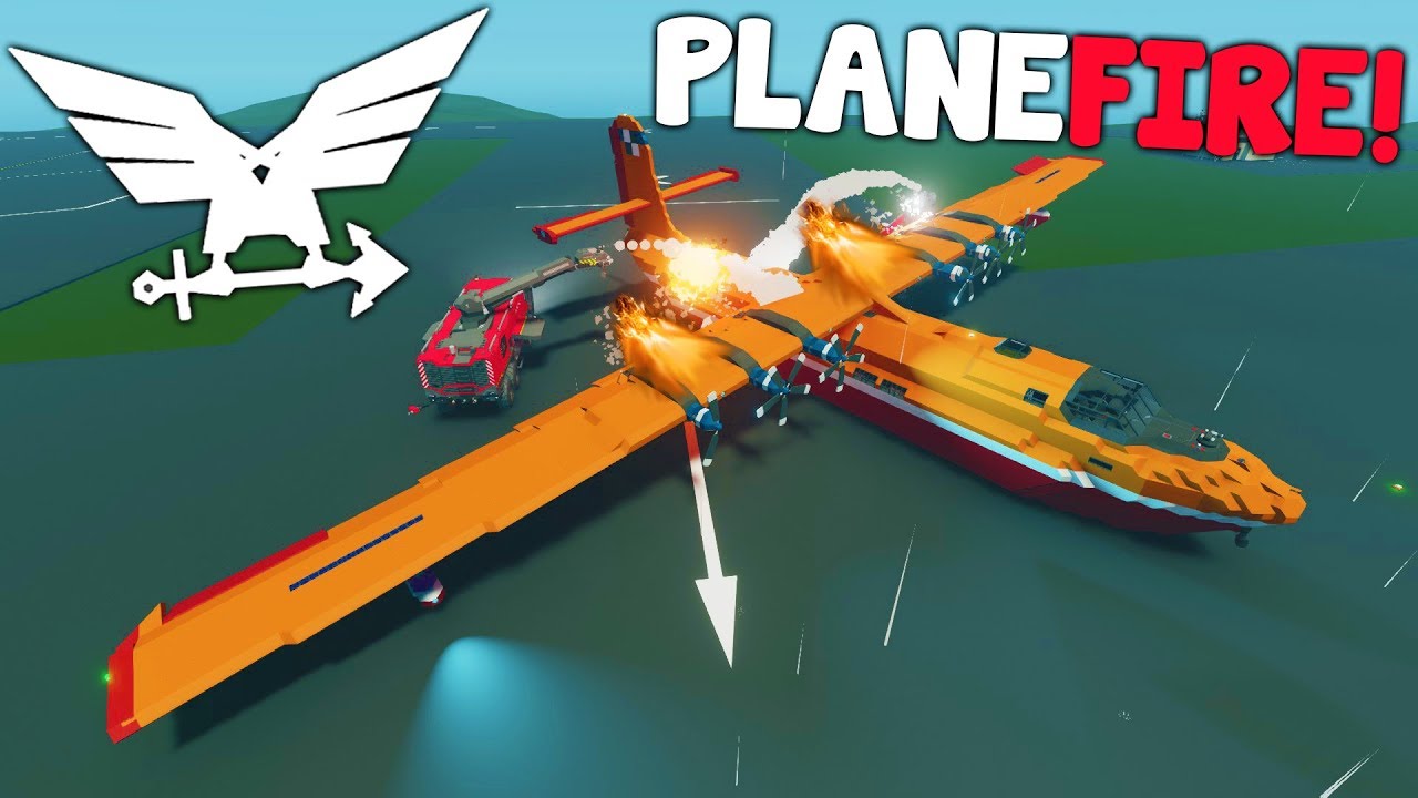 Fighting a MASSIVE PLANE CRASH FIRE!  -  Stormworks: Build and Rescue