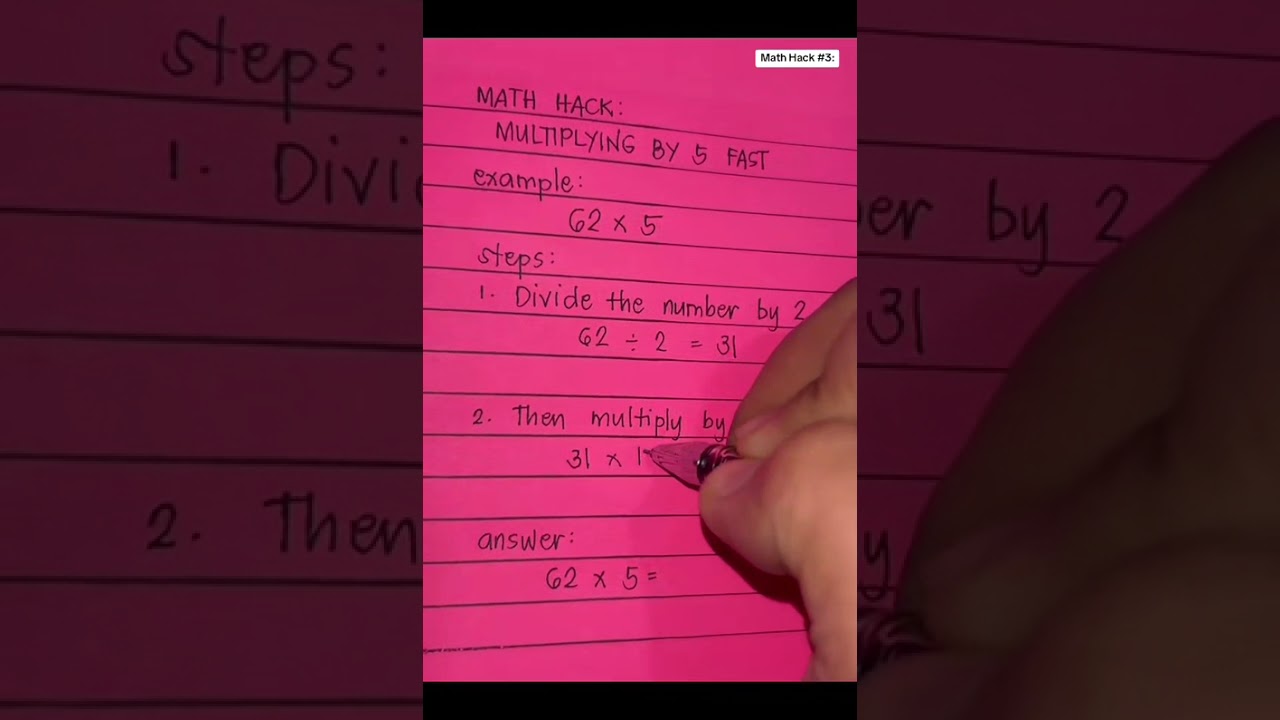 Math Hack #3: Multiplying by 5 fast