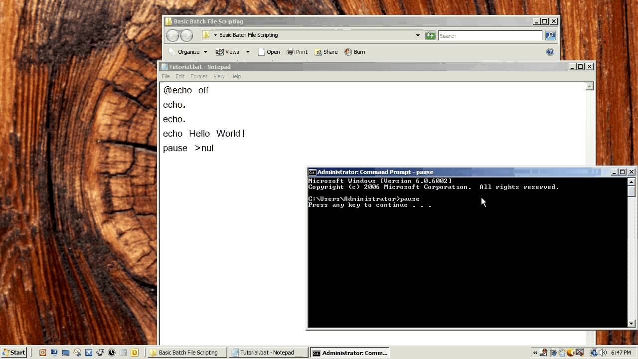 Basic Batch File Scripting