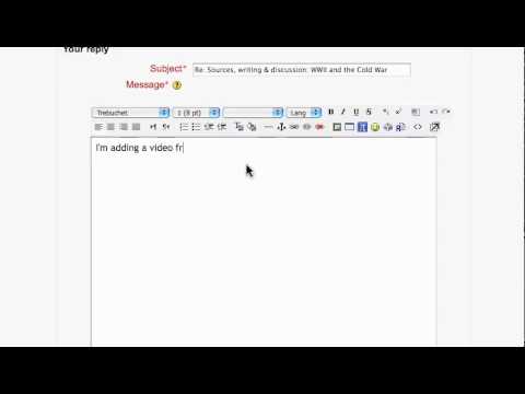 How to Embed a YouTube video in a Moodle forum