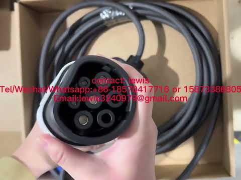 3.5kw 7kw 16A 32A Type 1 Mobile Level 2 Ev Charger Ac Station OLCD Screen Portable Electric Vehicle