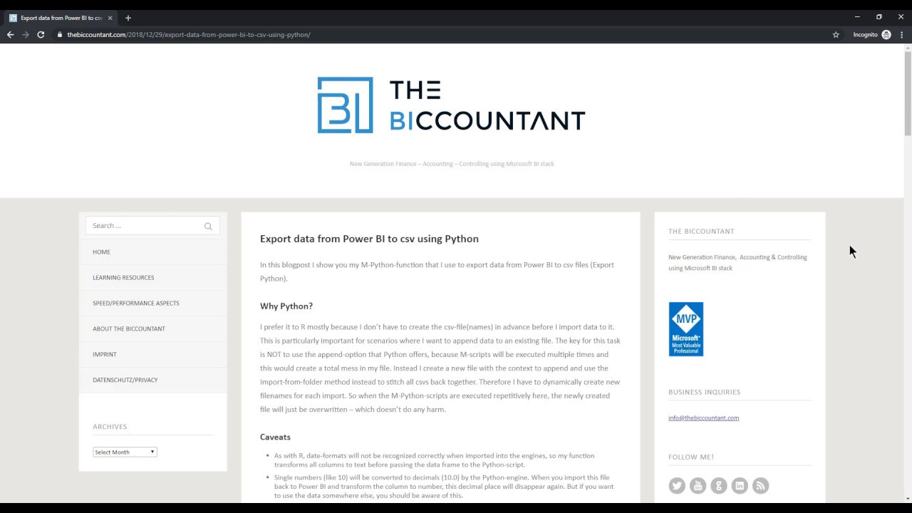 Export data from Power BI using Python