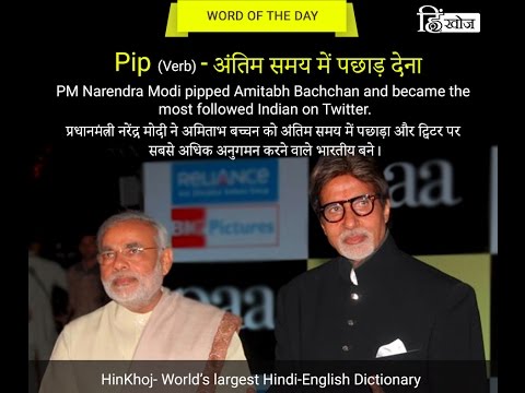 Meaning of Pip in Hindi - HinKhoj Dictionary