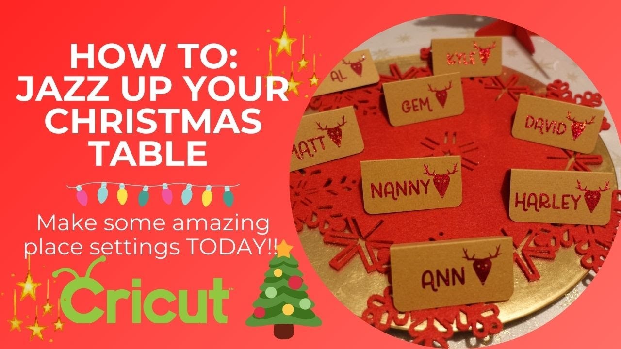 How to Make Simple Christmas Day Place Cards with Your Cricut