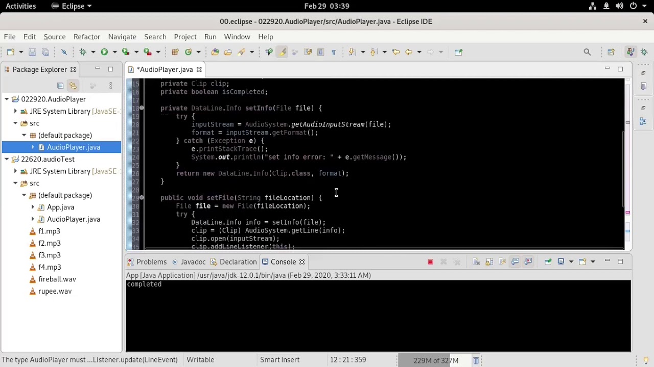 1 - Java Tutorial : Create a Multithreaded Audio Player