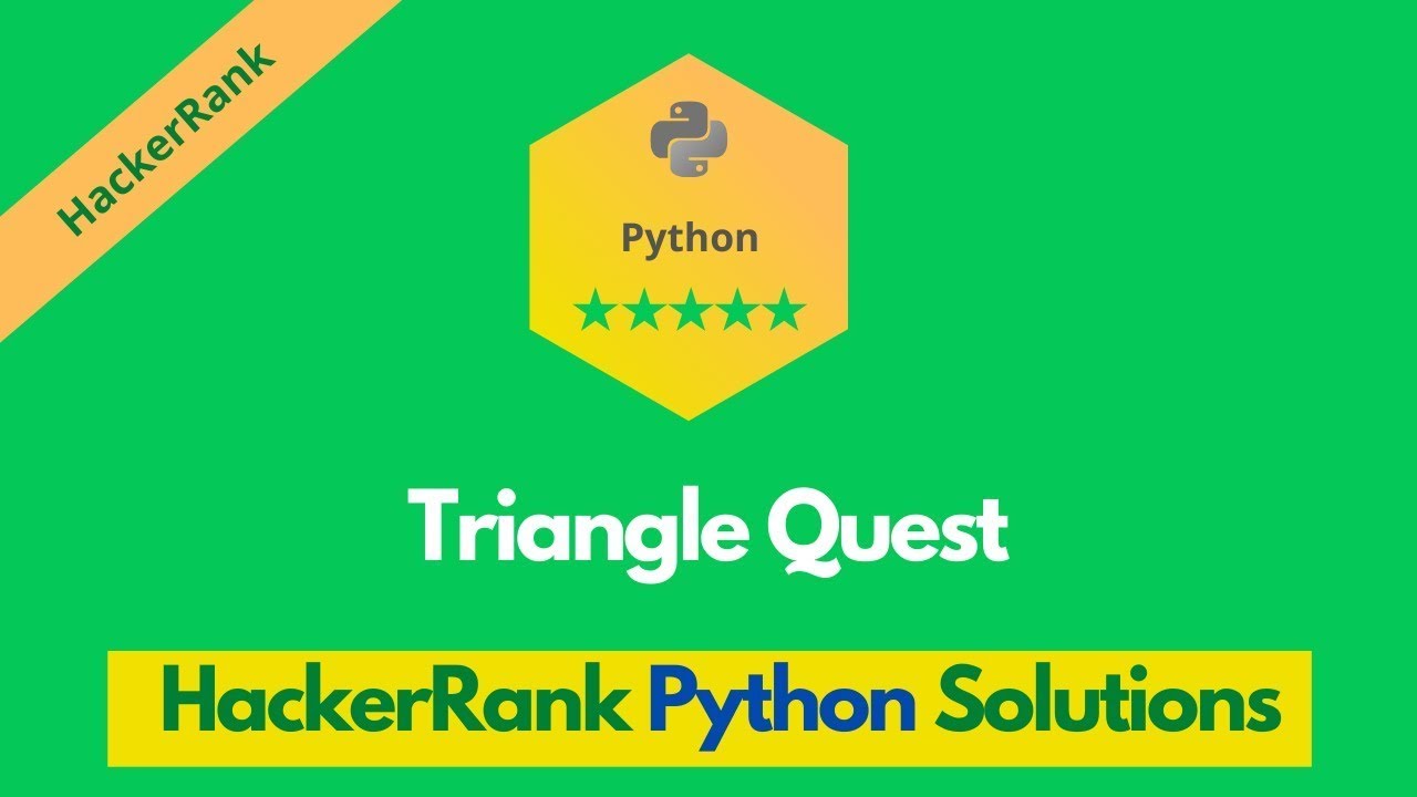 HackerRank Triangle Quest problem solution in Python | Python solutions | Programmingoneonone