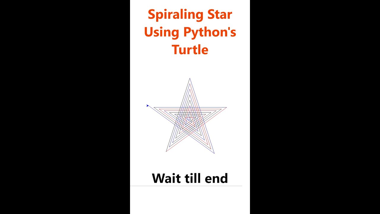 How To Create Spiraling Star Using Turtle Graphics Library In Python | Python  Programming