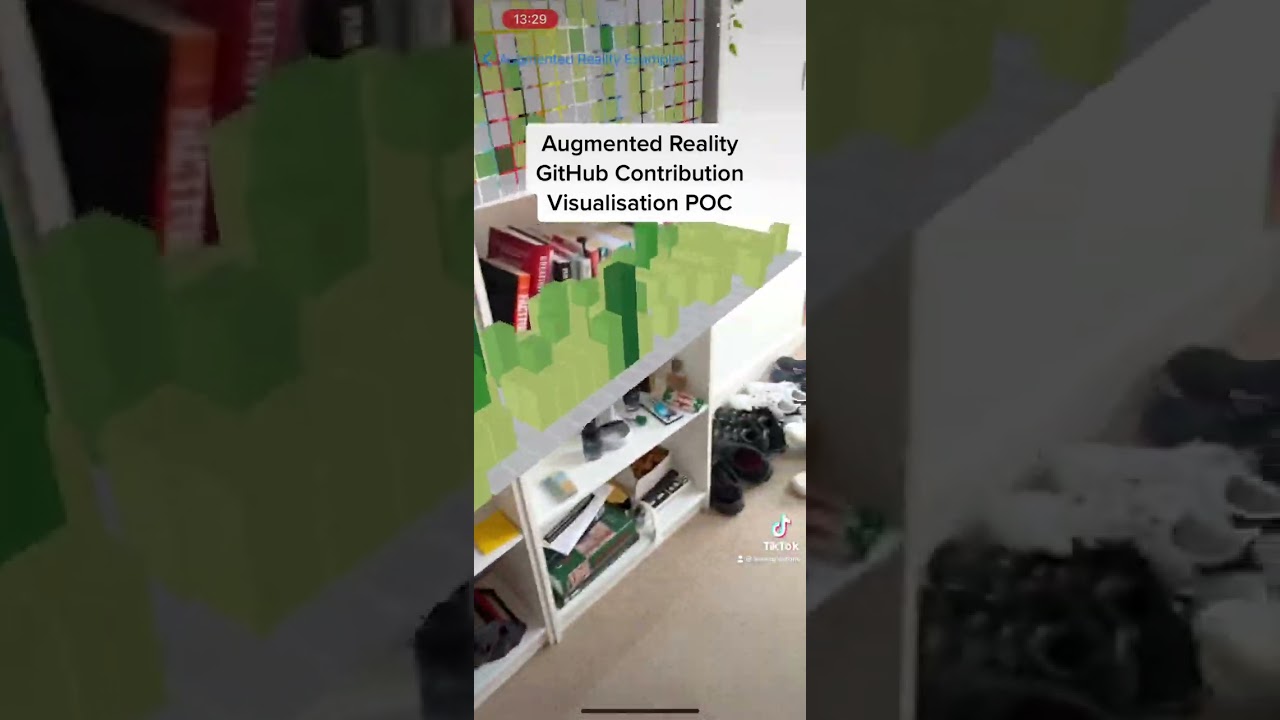 Augmented Reality GitHub Contribution Viewer Using Real Data