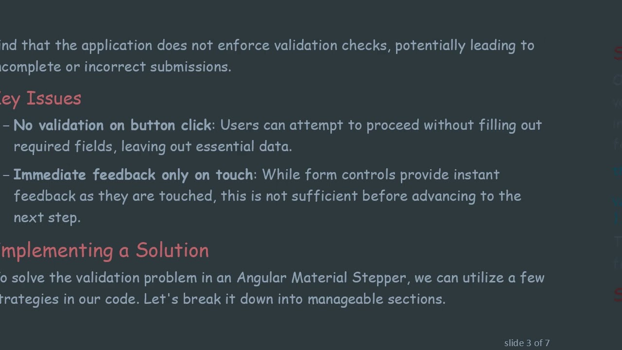 How to Ensure Validation at Each Step in Angular Material Stepper
