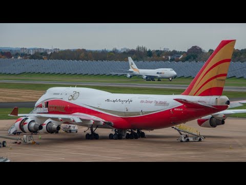 Mesk air Boeing 747 9H-MSK taxis past a National 747