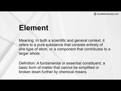 Element Meaning