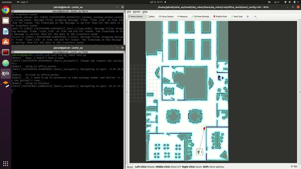 Multi-floor navigation using ROS2 and Nav2