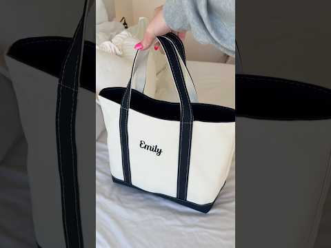 *SATISFYING* TOTE BAG UNBOXING! #asmr #llbean #fashion #totebag #unboxing #personalizedgifts