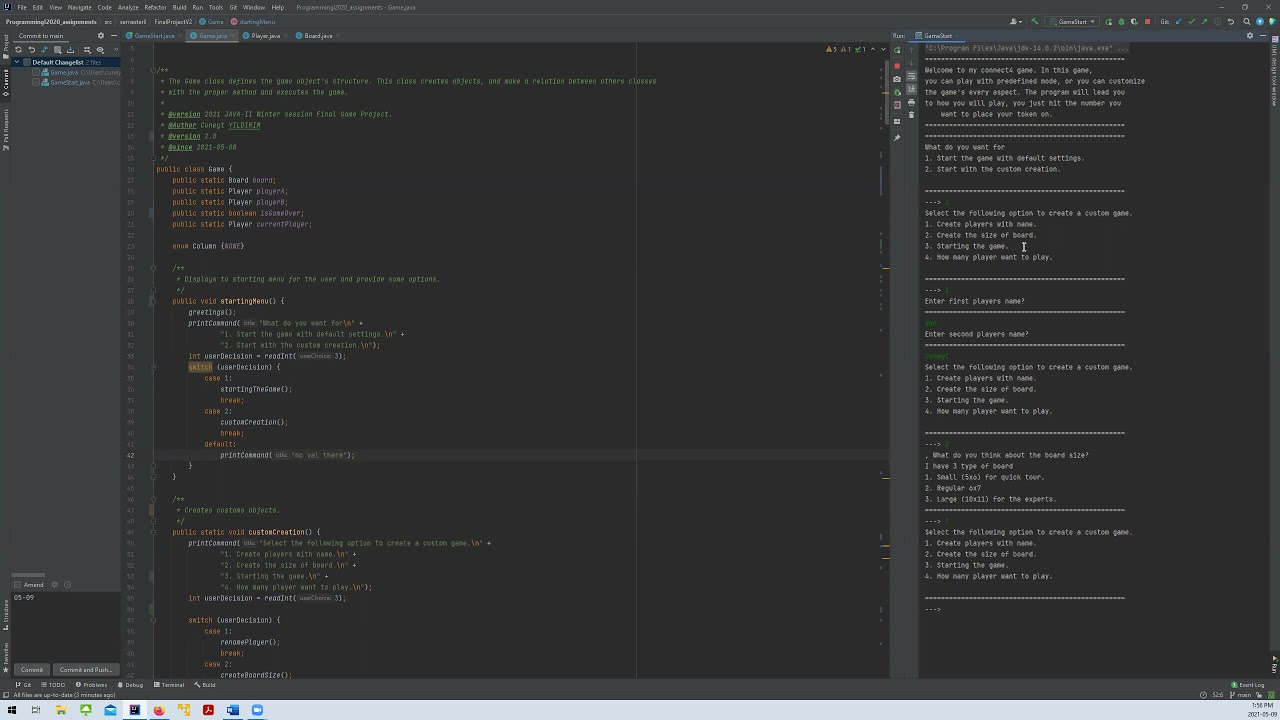 Java Connect4 Game Project
