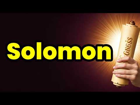 Solomon Pronunciation | How To Say Solomon | Who was King Solomon