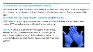 Controlling hazard and risk