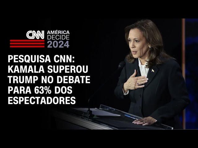 Pesquisa CNN: Kamala superou Trump no debate para 63% dos espectadores | CNN Brasil