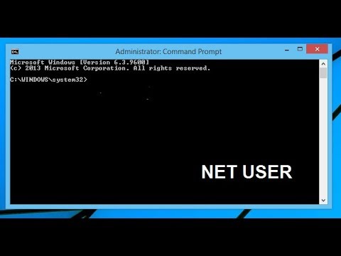 Net user Command (Windows cmd)