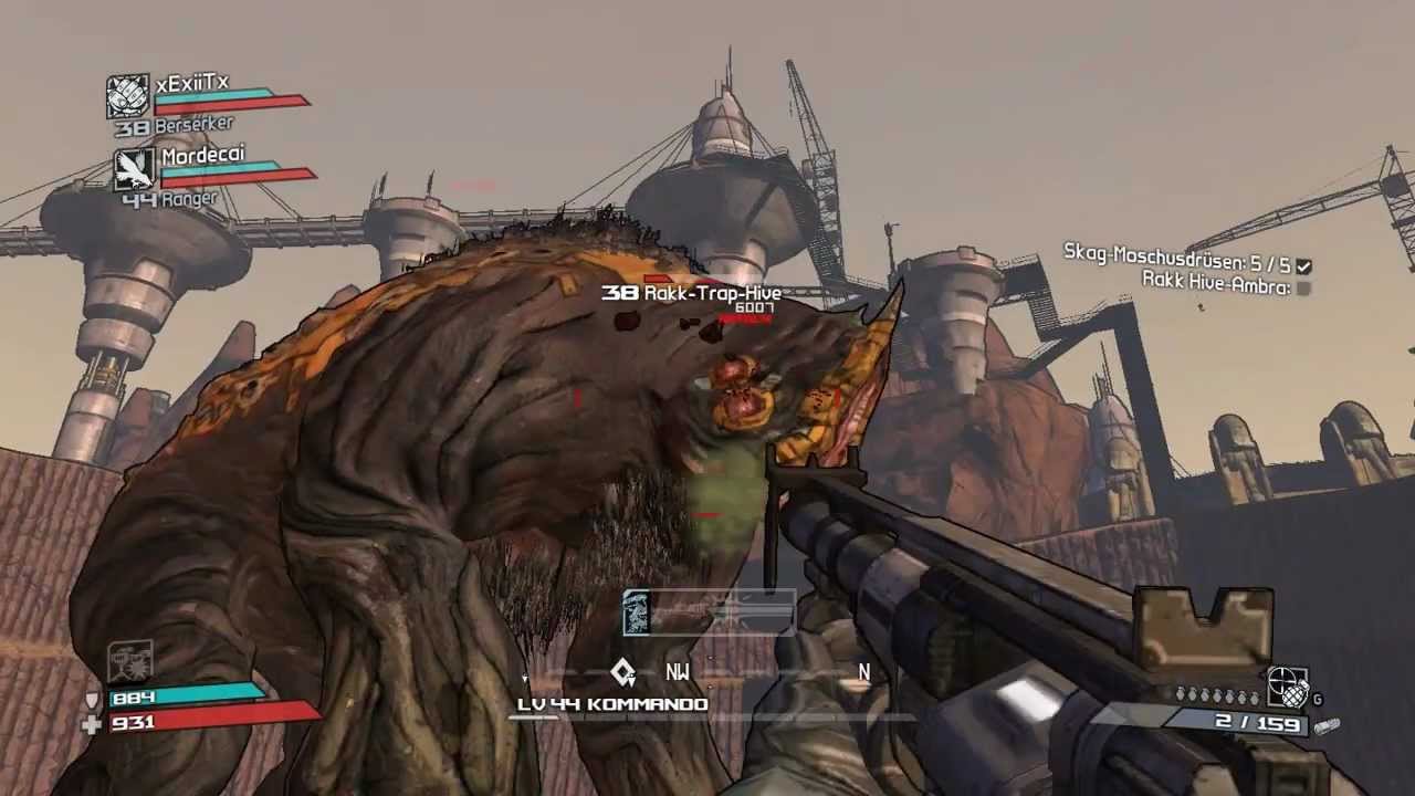 Borderlands: Gameplay ►[Kill Rakk Trap-Hive Monster]+[HD]