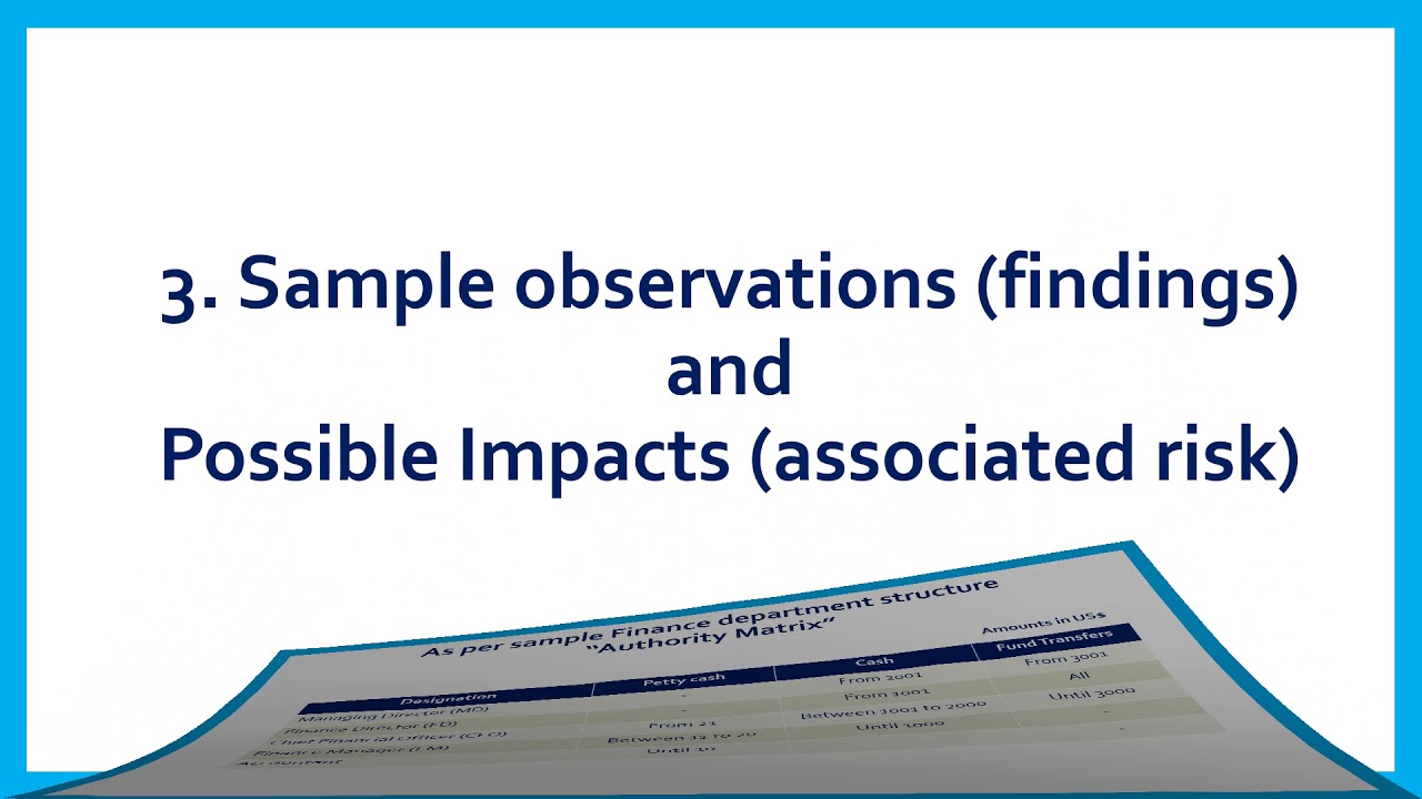 Authority Matrix Introduction and Internal Audit findings