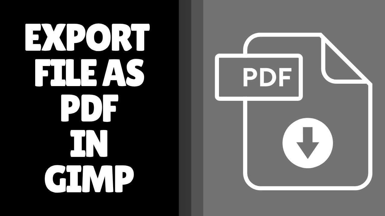 How to Export File as PDF in GIMP