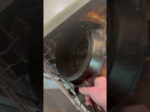 Putting a cast iron pan in the dishwasher