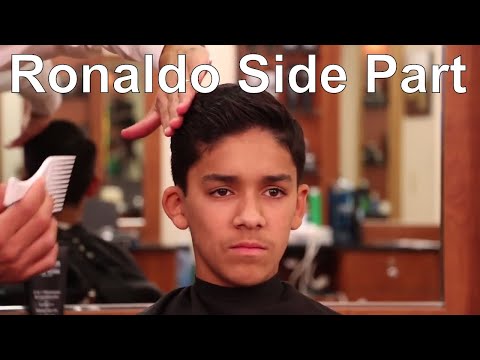 Cristiano Ronaldo Side Part Hairstyle - Greg Zorian Haircut Tutorial