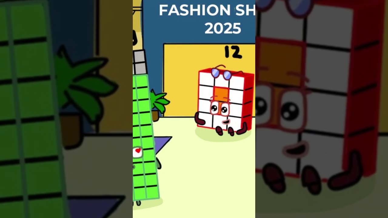 OMG! Numberblocks 12 Got New Glasses - Fashion Show!   #numberblocksfanmadecoloringstory #fanmade