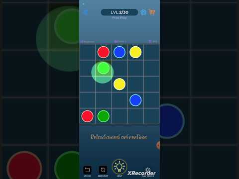 Dot Link - Connect the Dots - logic puzzle brain color connect game Beginner Levels 1, 2 gameplay