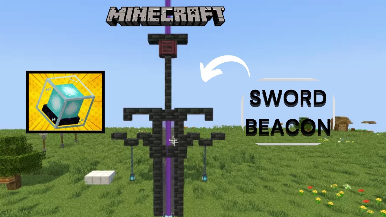 How to make a Sword Beacon in Minecraft💙