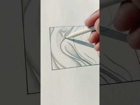 Silk fabric sketch | Realistic Fabric fold #pencildrawing #shorts #subscribe #viral #trending