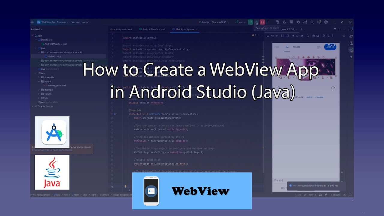 How to Create a WebView App in Android Studio (Java)