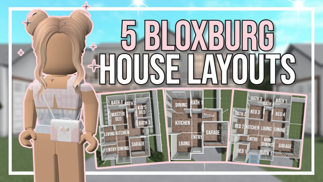 5 Free Bloxburg Family House Layouts | 1 + 2 Story | Speedbuild (Roblox)