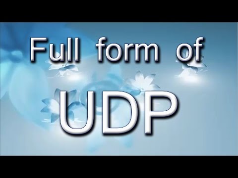 Full Form Of UDP