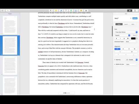 Proper MLA Format Tutorial in Apple Pages