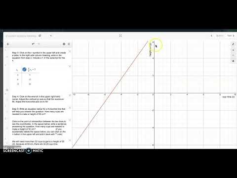 Using Desmos Graphing Calculator to Solve Linear Relationships Problems